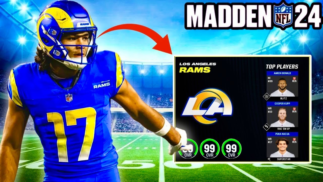 PUKA NACUA IS UNSTOPPABLE! Los Angeles Rams Rebuild! Madden 24 - YouTube