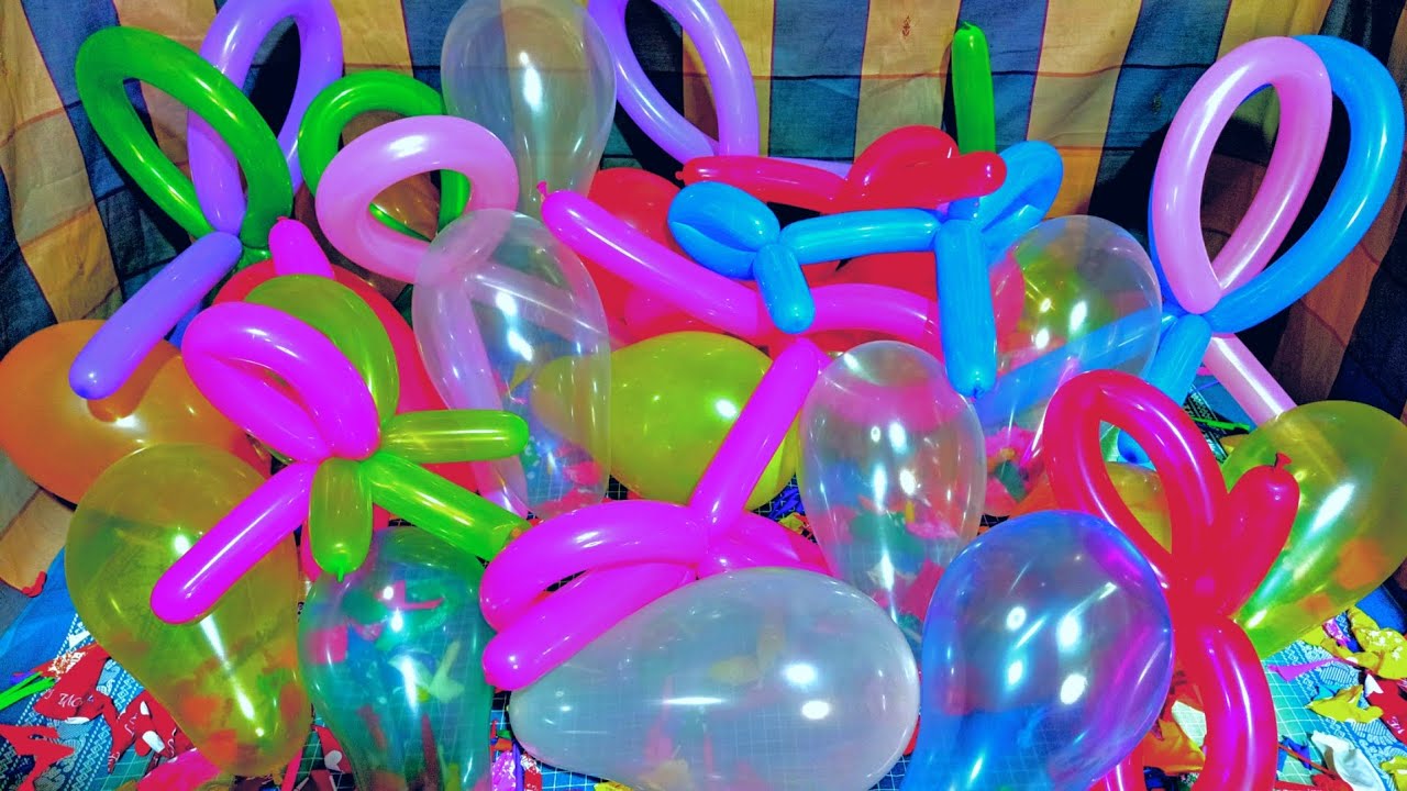 Fun with lots of many colourful small and big balloon #part-11 - YouTube