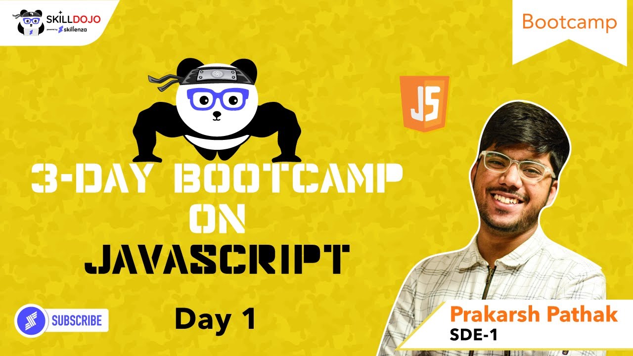 Skilldojo | 3-day Bootcamp on JavaScript | Prakarsh Pathak | Day 1 - YouTube