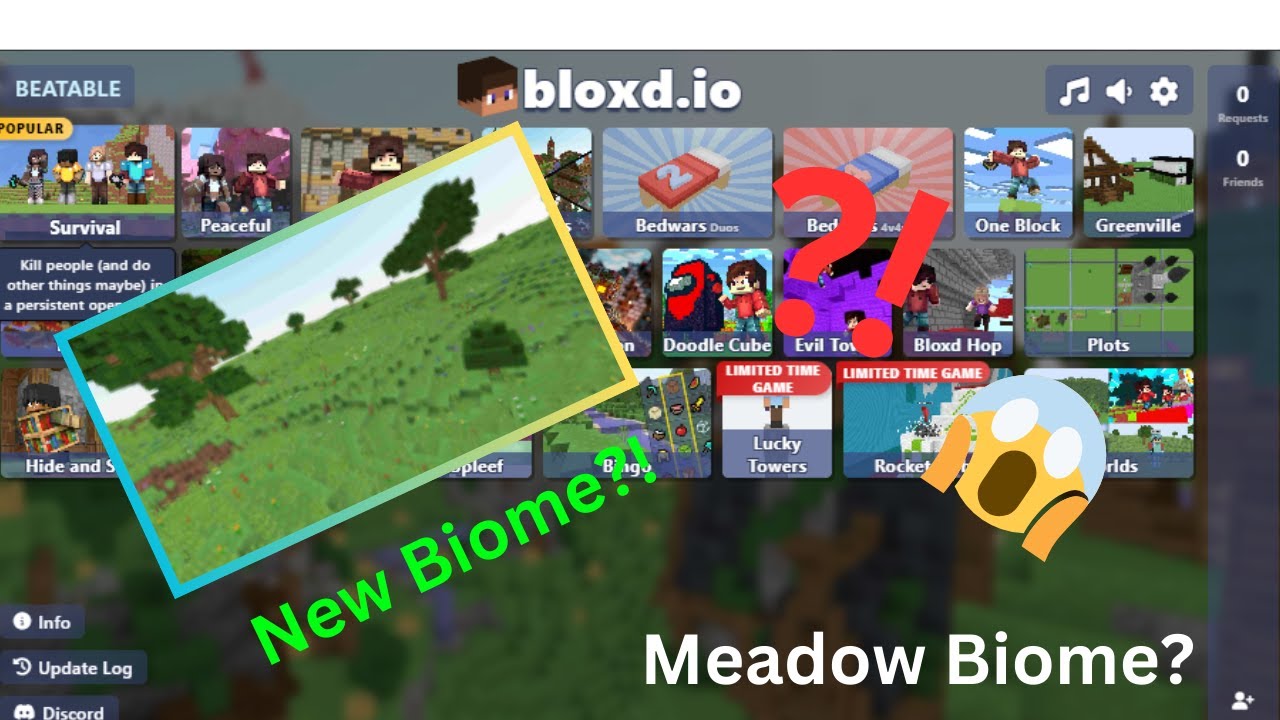 New update of bloxd 😱 ?! | Meadow biome. - YouTube