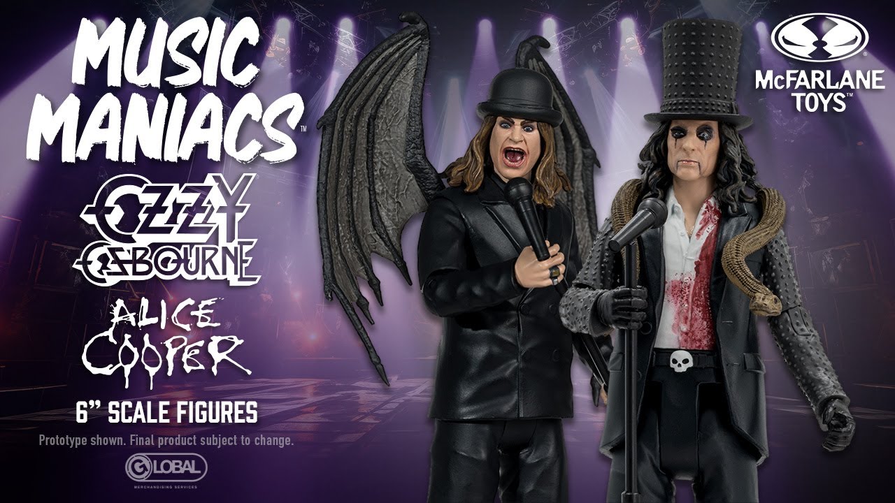 NEW Music Maniacs: Metal™ Ozzy Osbourne & Alice Cooper 6" Scale Figures ...