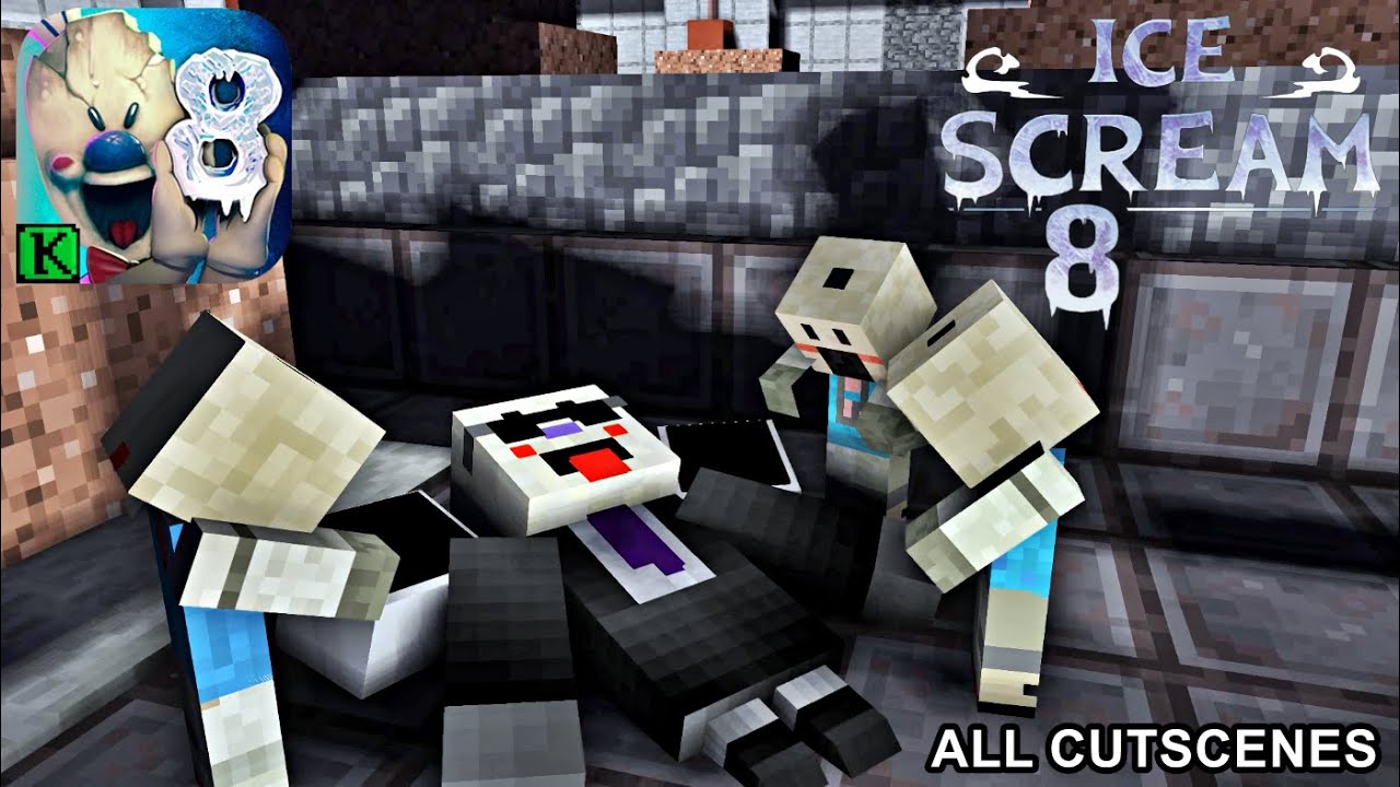 ICE SCREAM 8 ALL CUTSCENES IN MINECRAFT - YouTube