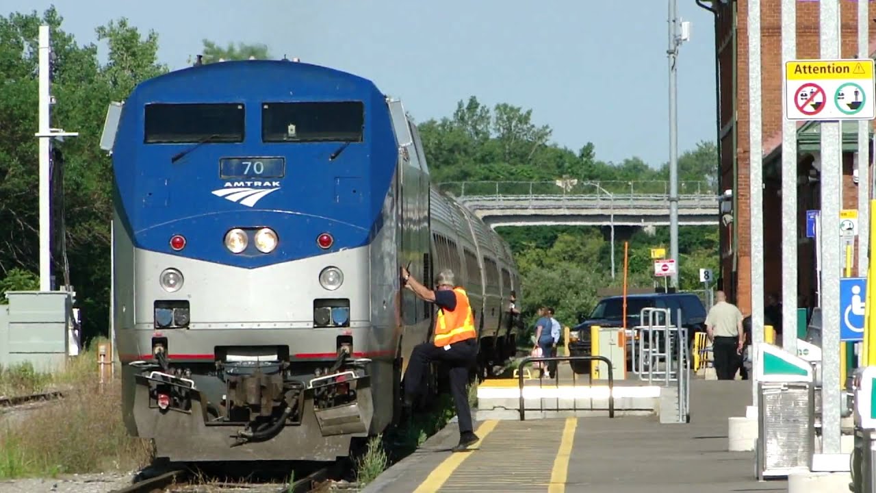 Amtrak 70 on Canadian Soil 1/2 (10JUL2010) - YouTube