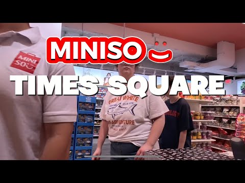4K MINISO TIMES SQUARE -Manhattan,New York City/Shop Tour - YouTube