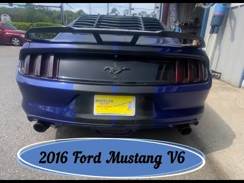 2016 Ford Mustang V6: Rear mufflers delete - YouTube