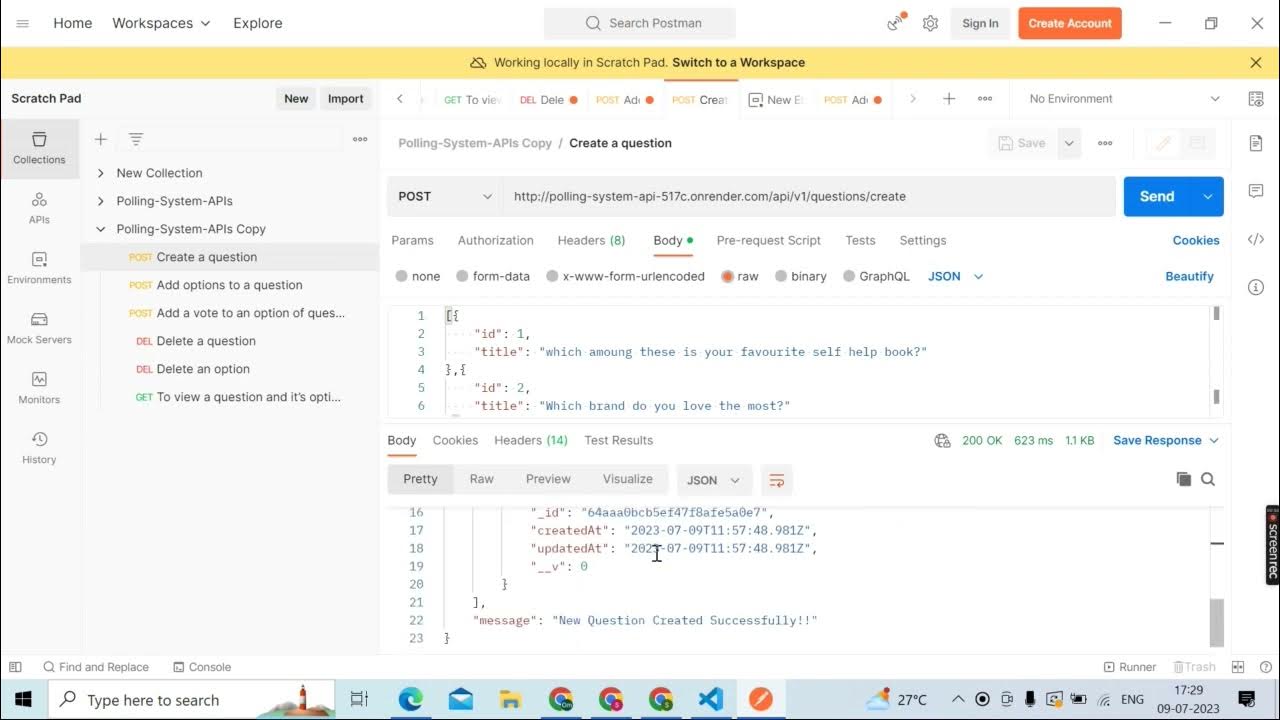 Polling Api Coding Ninja Skill Test Youtube
