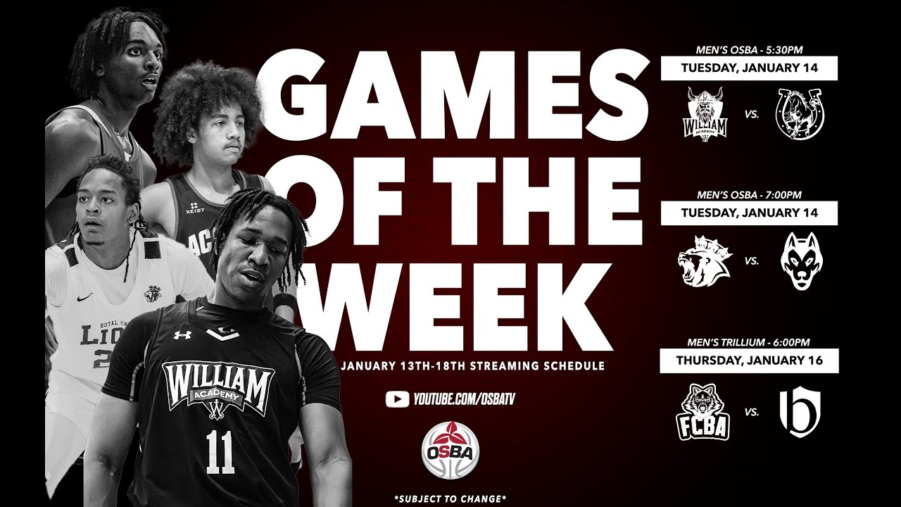 OSBA Men's GOTW 🏀 Bill Crothers @ William Academy [1/14/24] - YouTube