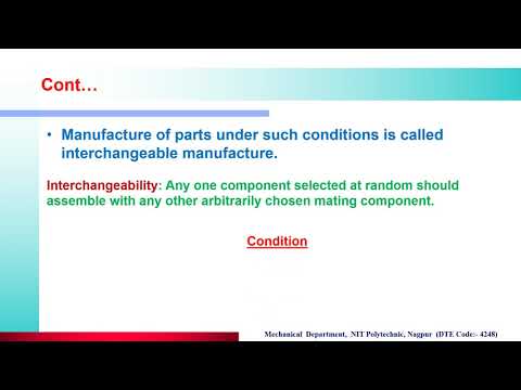 ME 3I EME 3.5 Interchangeability-Selective Assembly - YouTube