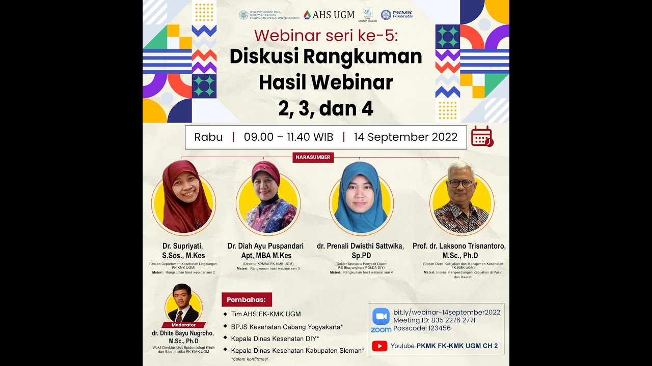 LIVE || Webinar #5: Diskusi Rangkuman Hasil Webinar 2, 3, dan 4 - YouTube