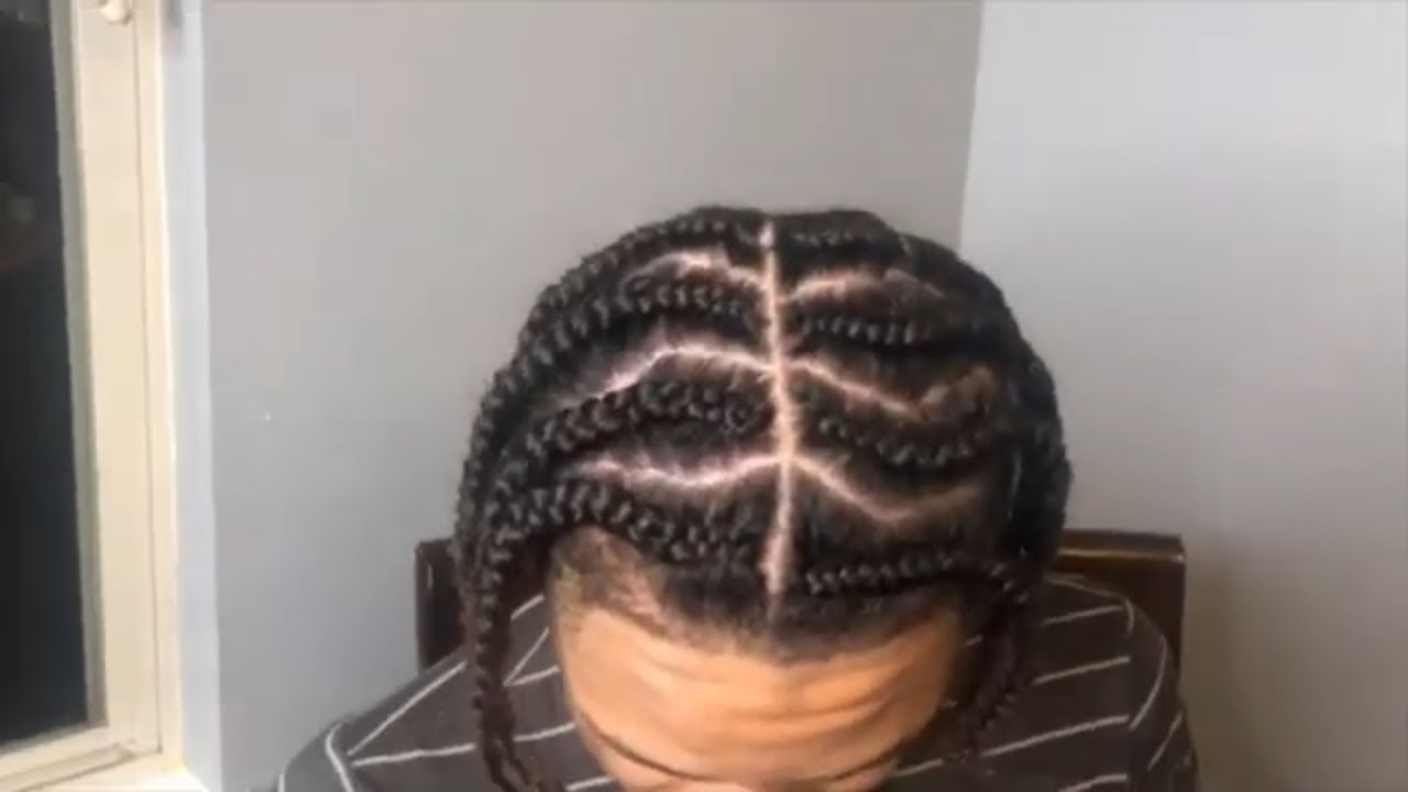 How to Cornrow for Beginner. - YouTube