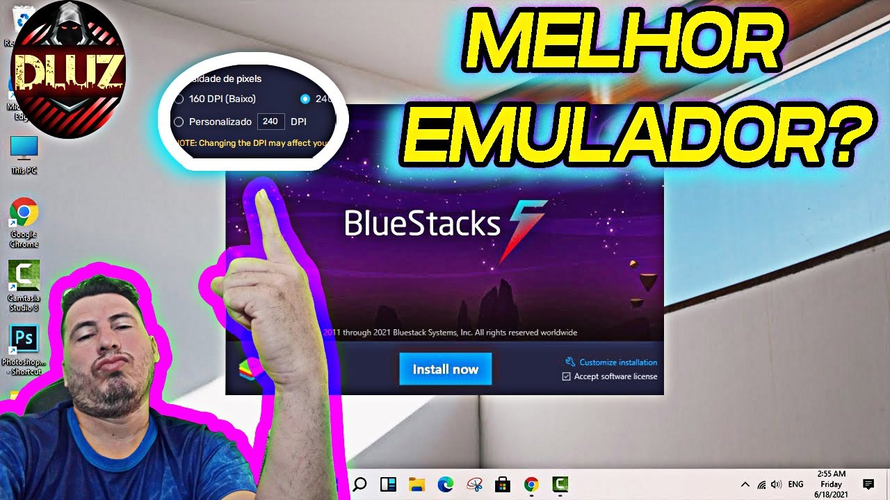 FINALMENTE! Novo Bluestacks 5 com DPI personalizada! 10 a 999 - YouTube