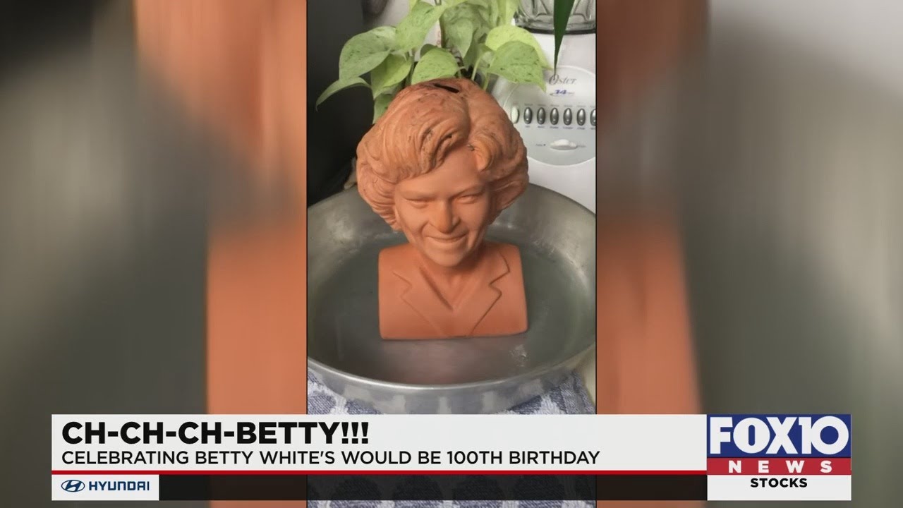 Betty White's 100th birthday Chia Pet celebration - YouTube