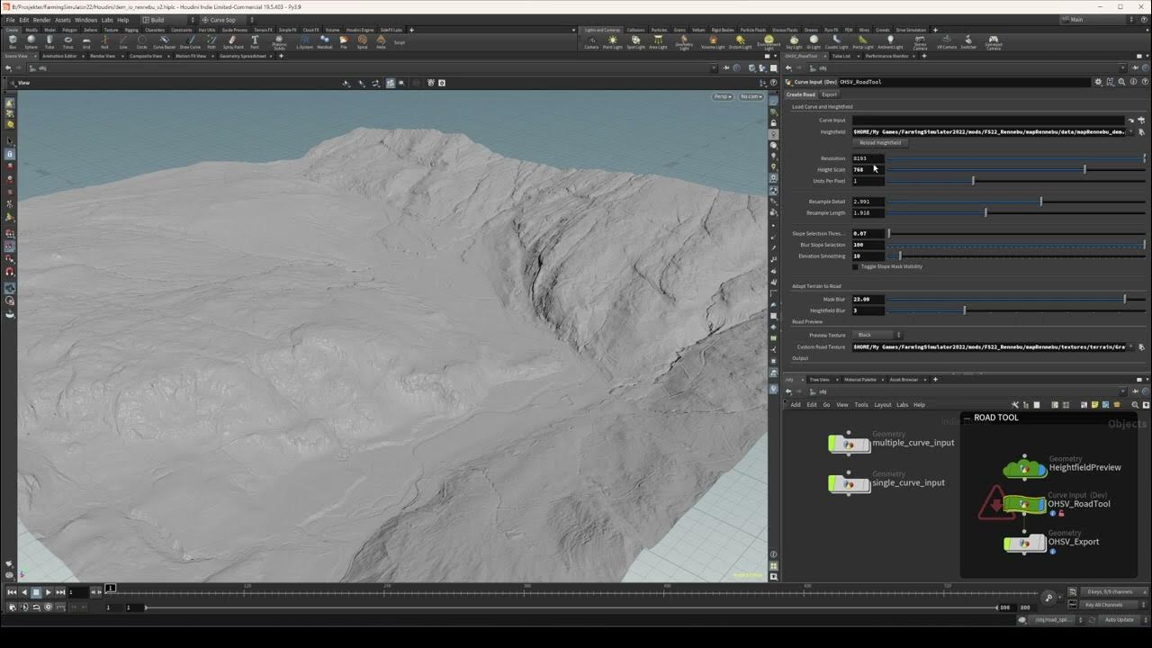 Refined UI for the Houdini-GE road tool - YouTube