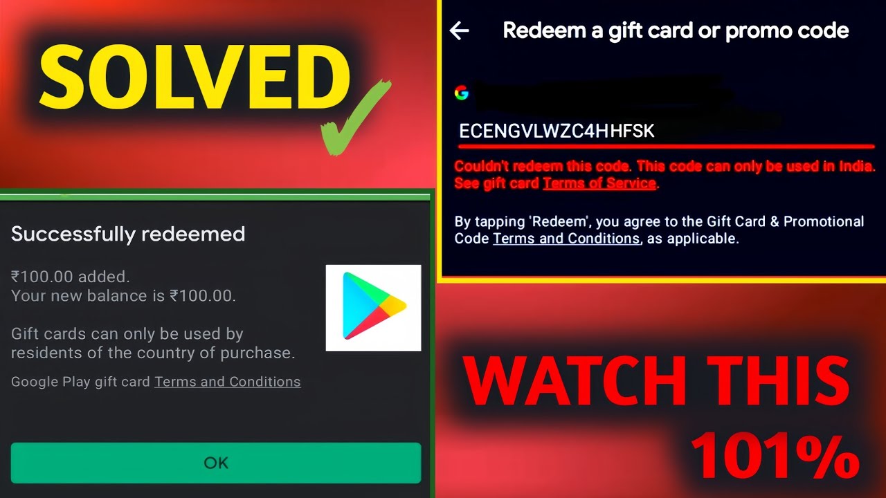 SOLVED: Couldn't reedem this code. This code can only be used where ...
