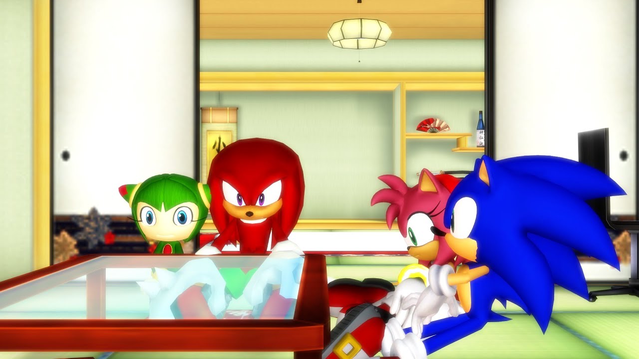 Father and Son Meme Anime MMD~Sonic Amy Knuckles and Cosmo - YouTube