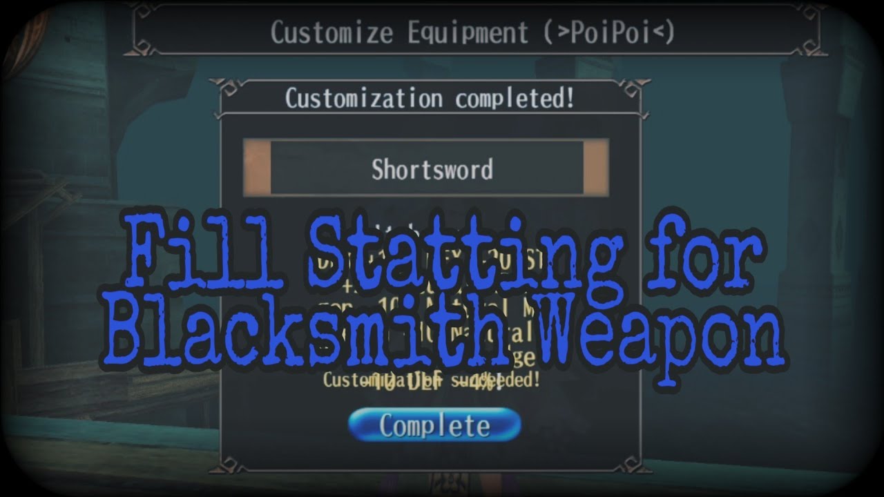 Toram Online - Blacksmith Weapon FillStatting (Dex+20 Str+20 Stat+10% ...