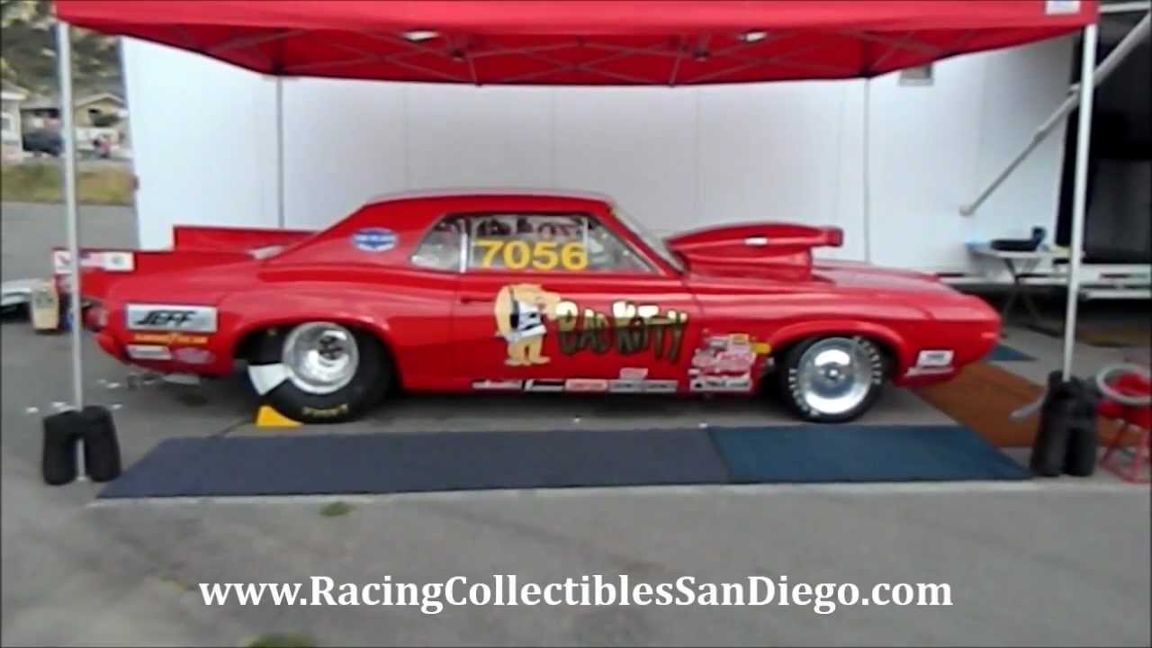 Bad Kitty Mercury Cougar Drag Racing Barona Drag Strip 4-7-2013 - YouTube