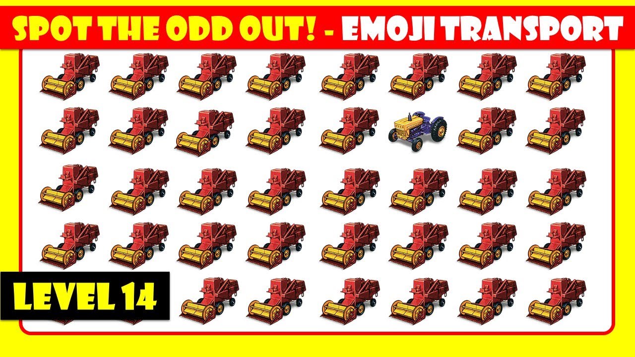 SPOT THE ODD OUT EMOJI OF TRANSPORT! || TEST YOUR EYES CHALLENGE ...