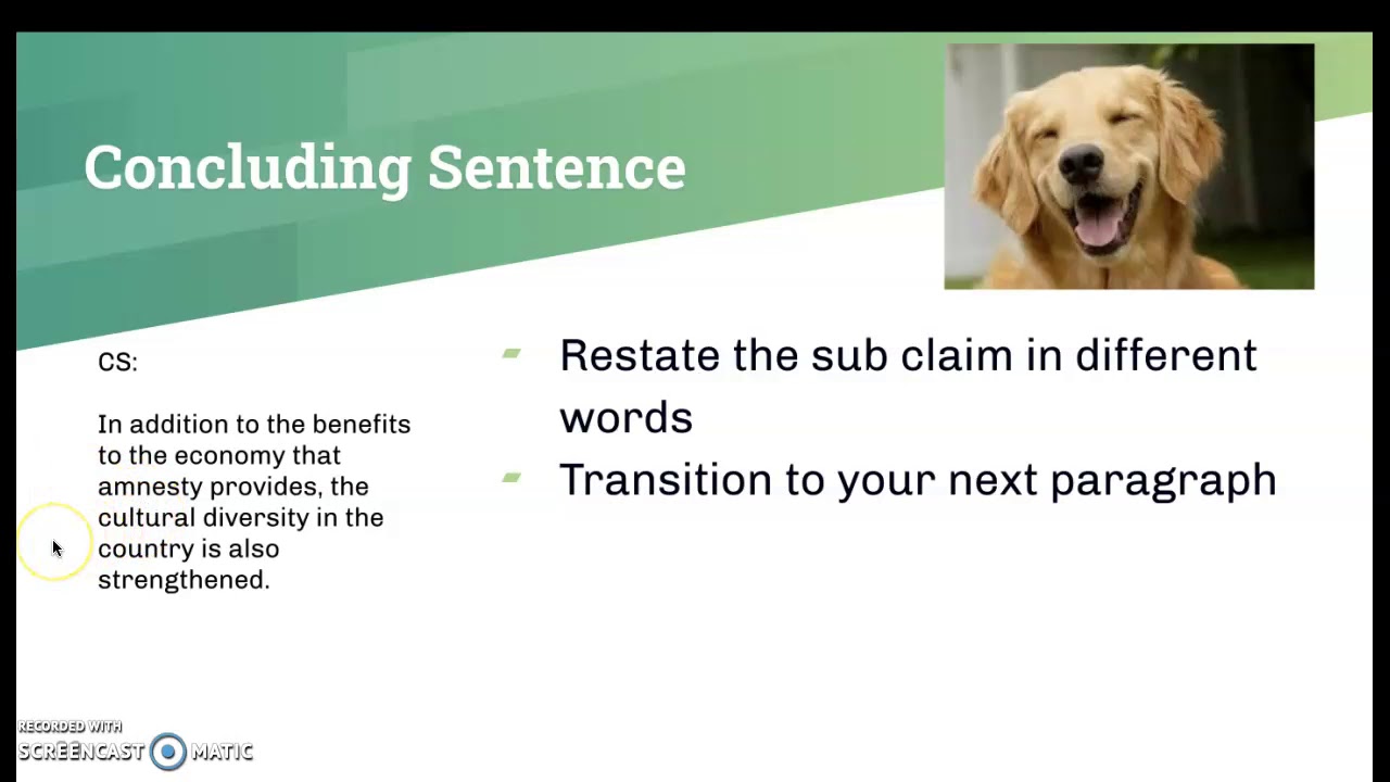 Immigration Essay Intro & Conclusion - YouTube