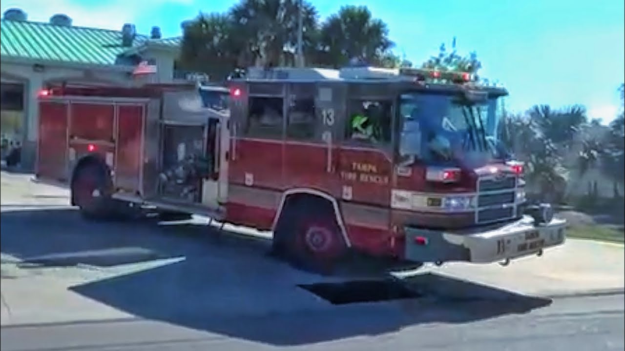 *Ride Along*Engine 13 Responding - Tampa Fire Rescue - YouTube