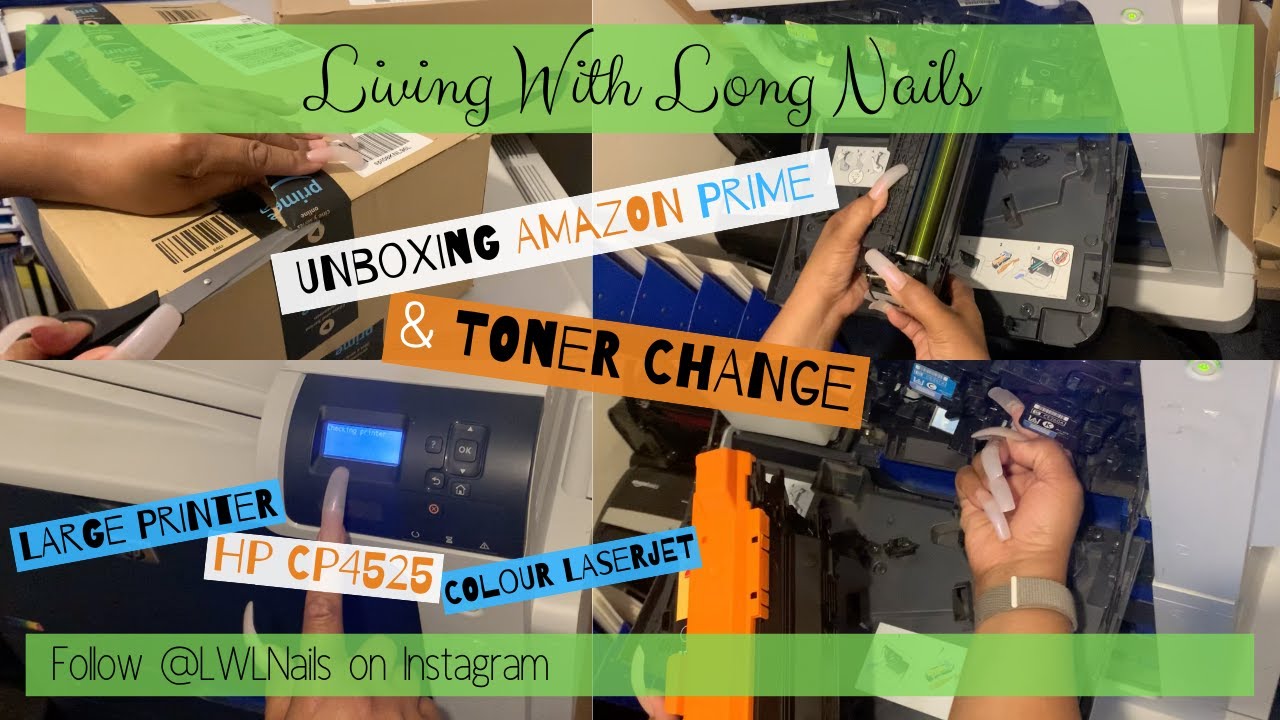 Unboxing Amazon PRIME Deliveries and How To Change TONER HP Printer ...