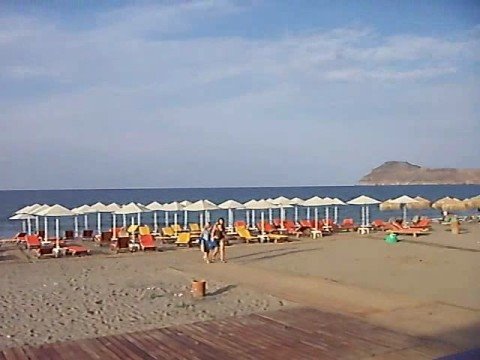 Platanias beach and hotel, Crete - YouTube