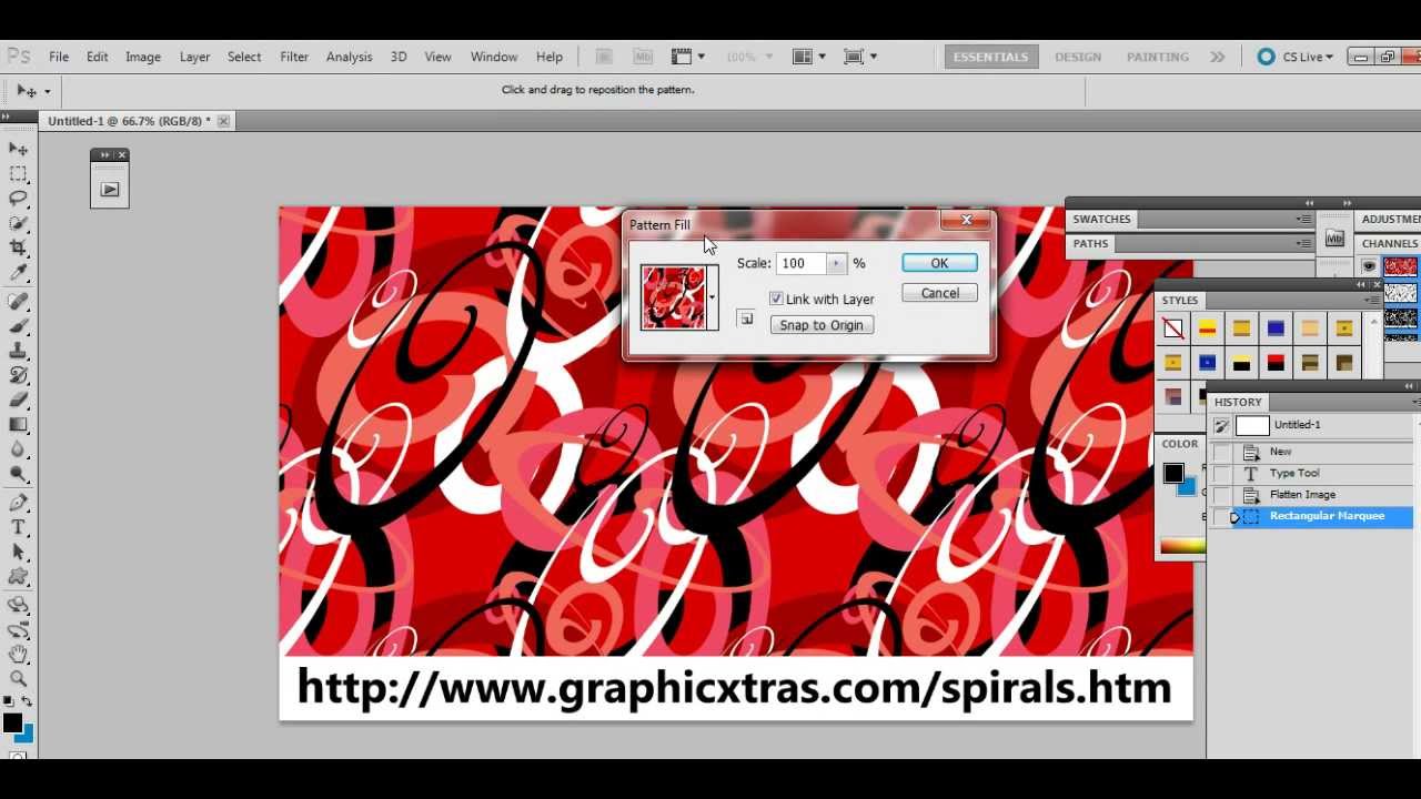 Photoshop : How to use spiral patterns in Photoshop tutorial - YouTube
