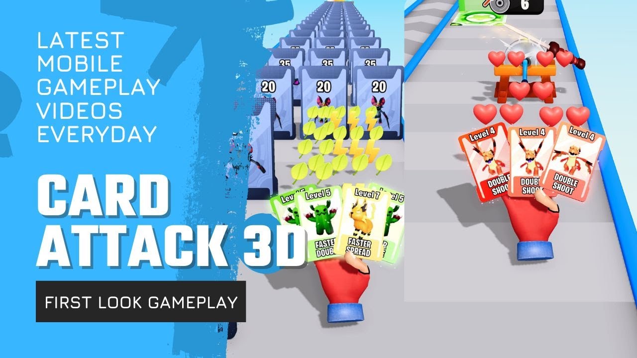 Card Attack 3D 🃏🎯🖐🏻 Mobile Gameplay Walkthrough iOS - YouTube