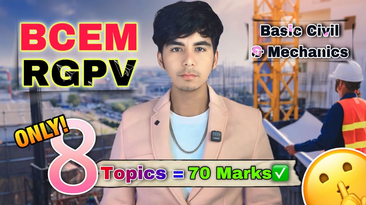 Only 8 Topics and BCEM RGPV Complete | Basic Civil Engineering and ...