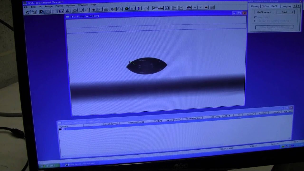 Kruss Drop Shape Analysis System DSA 100 - YouTube