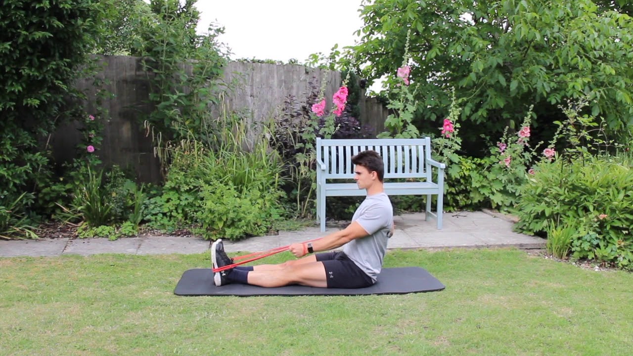 Banded alternating seated iso row (progression 2) - YouTube