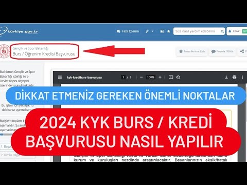 2024 KYK BURS BAŞVURUSU NASIL YAPILIR / KYK BURS KREDİ BAŞVURUSU NASIL YAPILIR