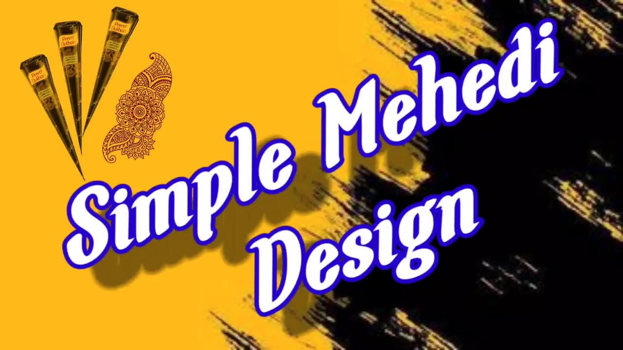Simple Mehedi design J-ArtiCrafts - YouTube