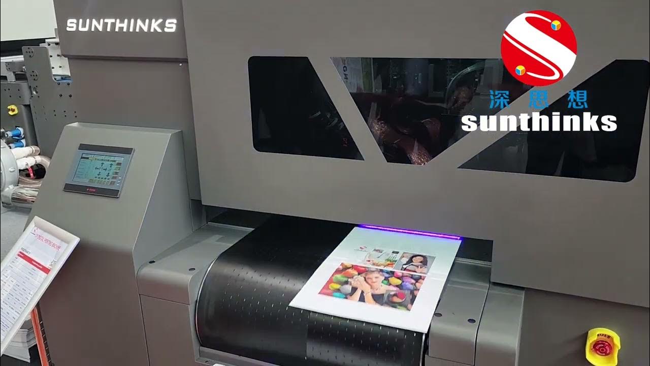 Sunthinks single pass UV printer one pass printer in Fespa Munich expo - YouTube