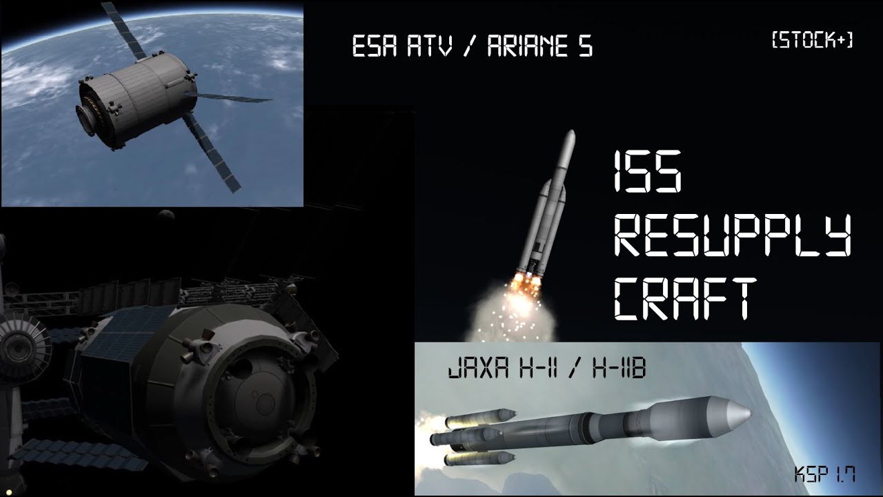 [STOCK+] JAXA H-II / H-IIB - ESA ATV / Ariane 5 - KSP 1.7 - YouTube