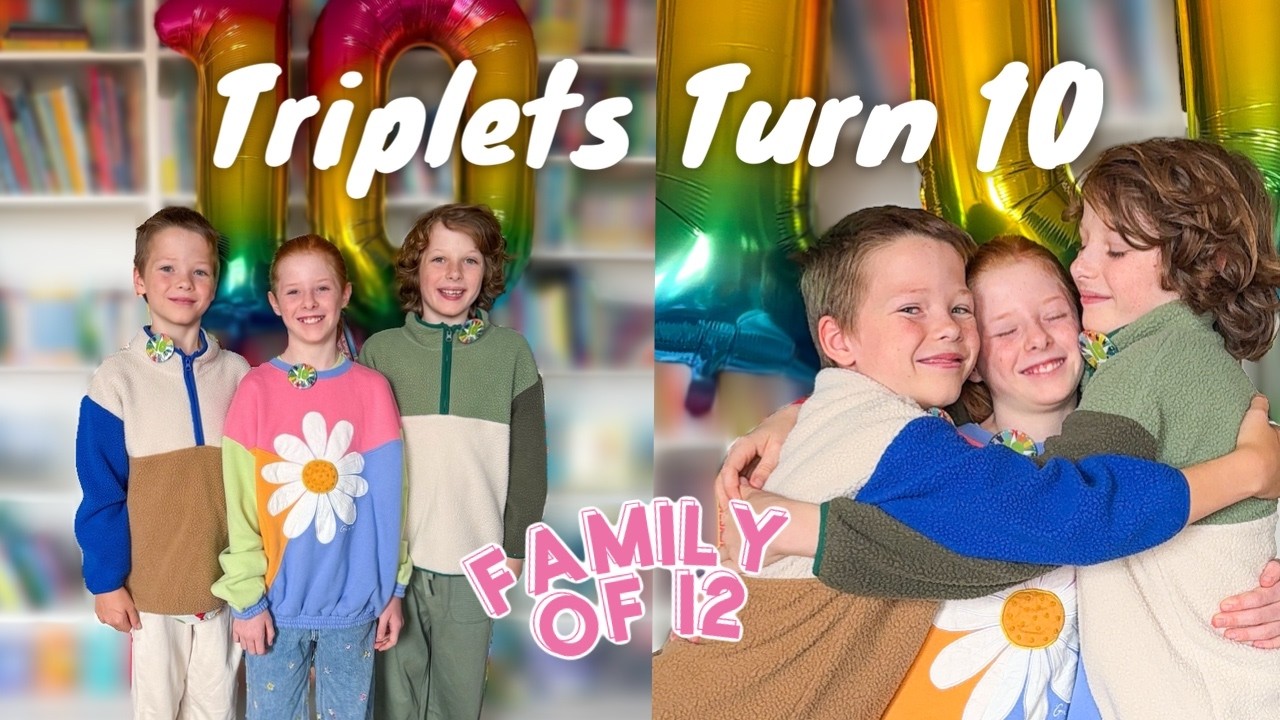 TRIPLETS ARE 10! Family of 12 ️ - YouTube