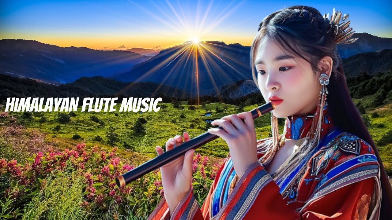 Himalayan Flute music ♪ Morning flute music ♪ Mountain flute music ...