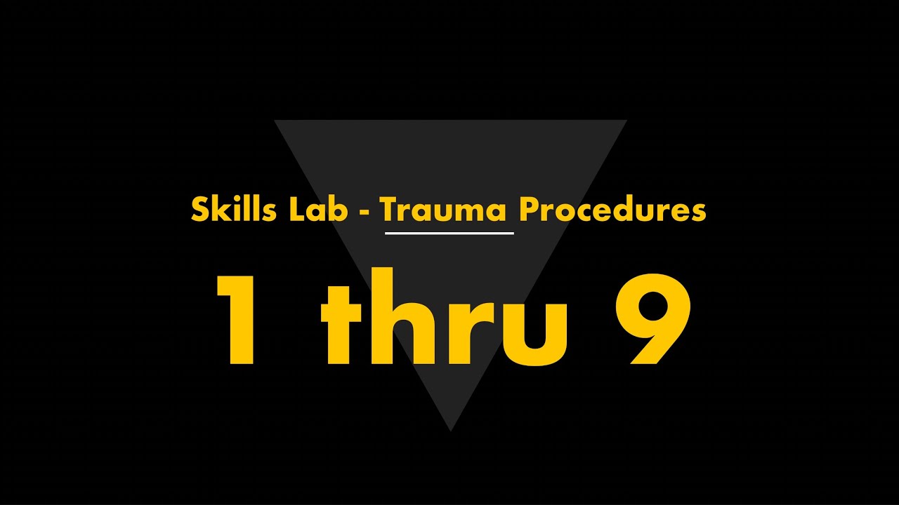 CHC EMT Skills Lab - Trauma Procedures 1 thru 8 - YouTube