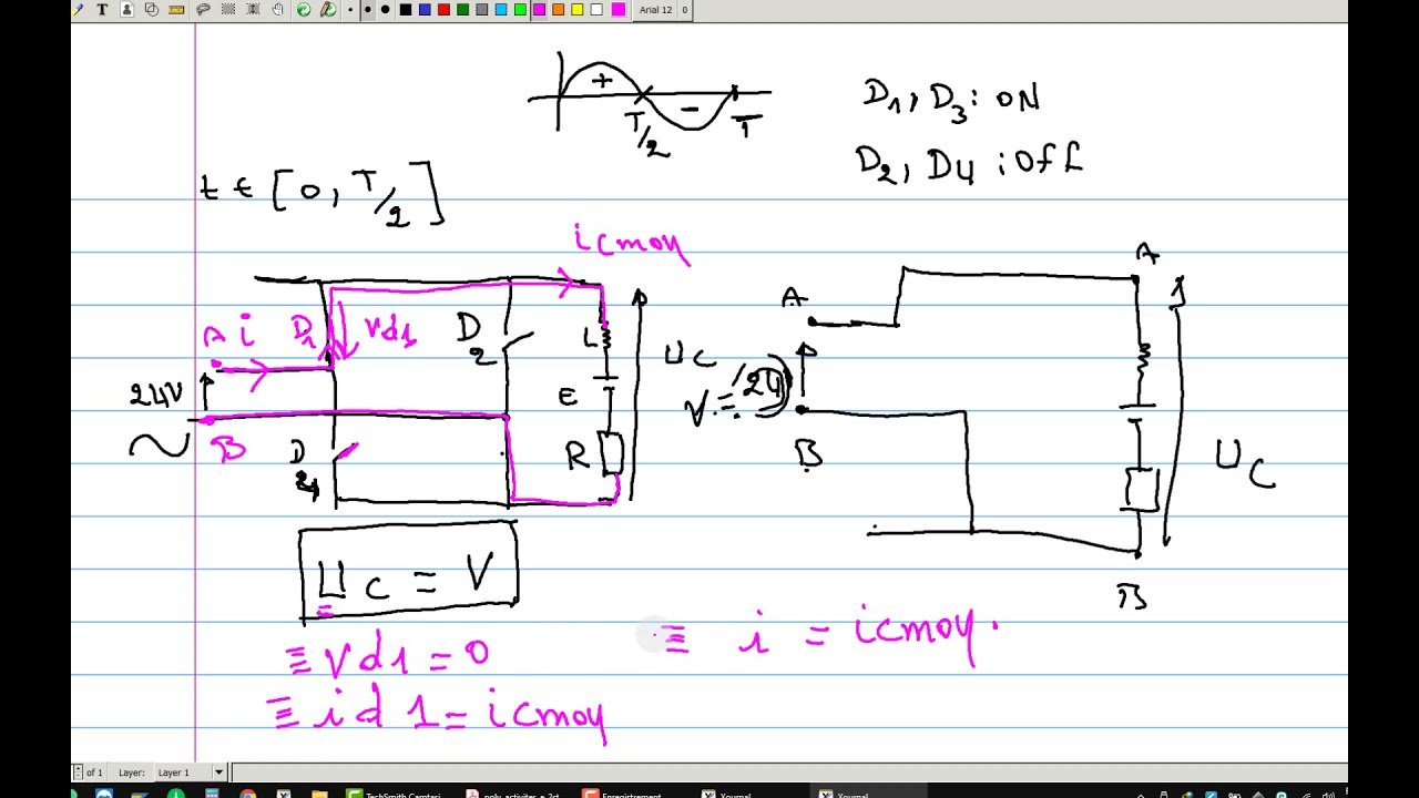 exercice convertisseur statique : redresseur - YouTube