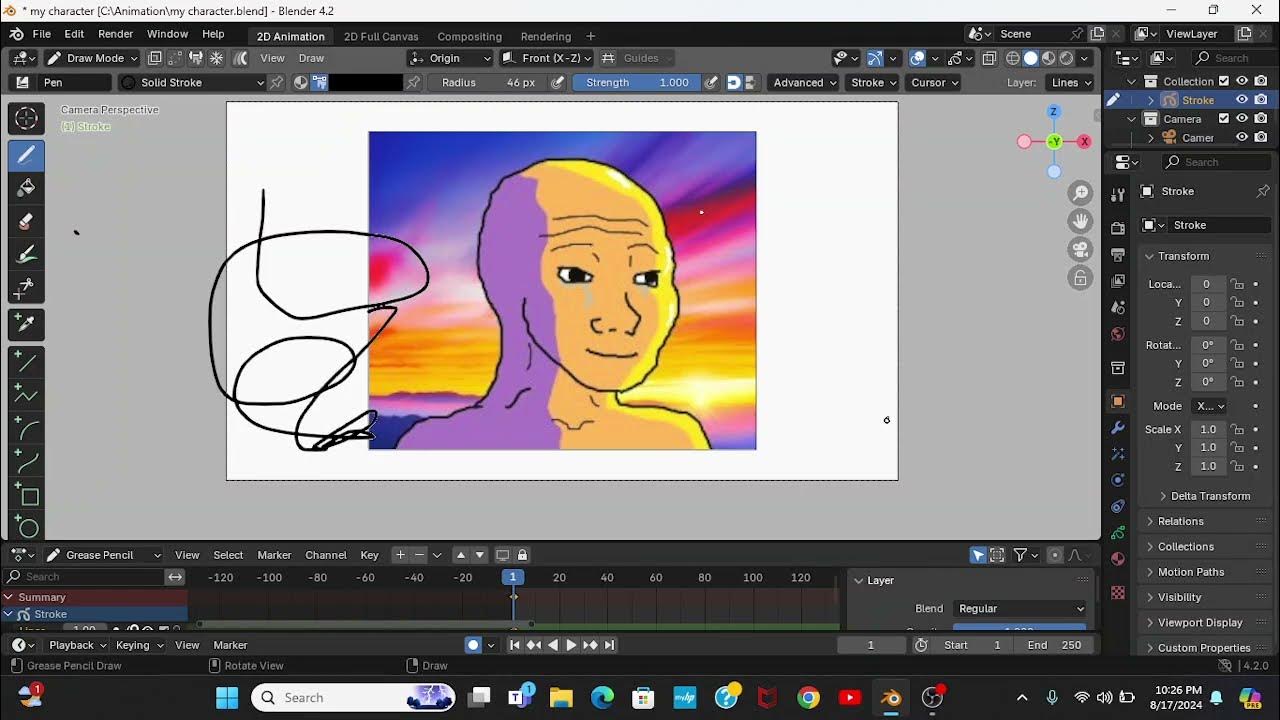 How to add a reference image in Blender 4.2 (2D Animation workspace ...