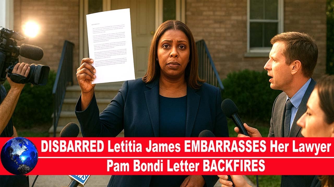 DISBARRED Letitia James EMBARRASSES Her Lawyer Pam Bondi Letter ...