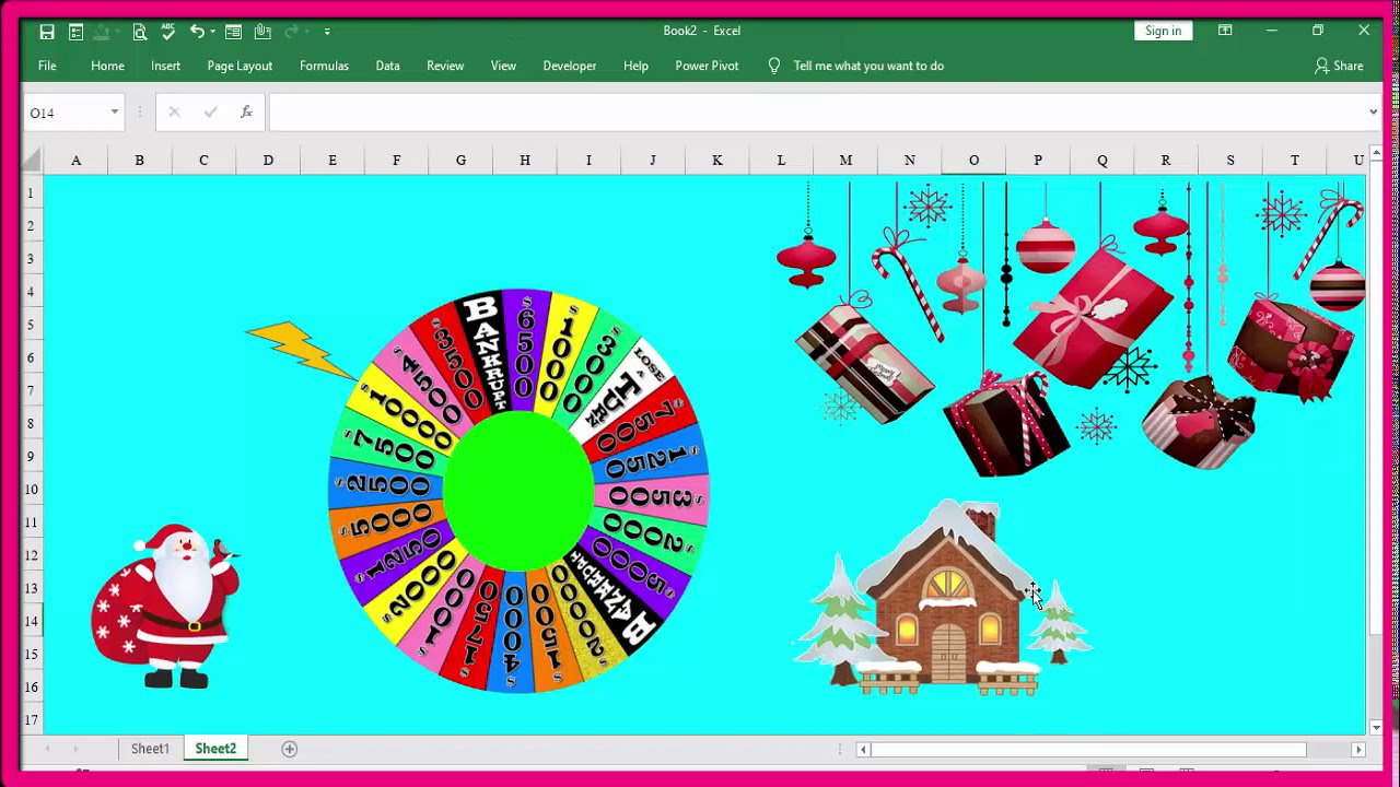 โปรแกรมวงล้อชิงโชค รูเล็ต Roulette :Excel - YouTube