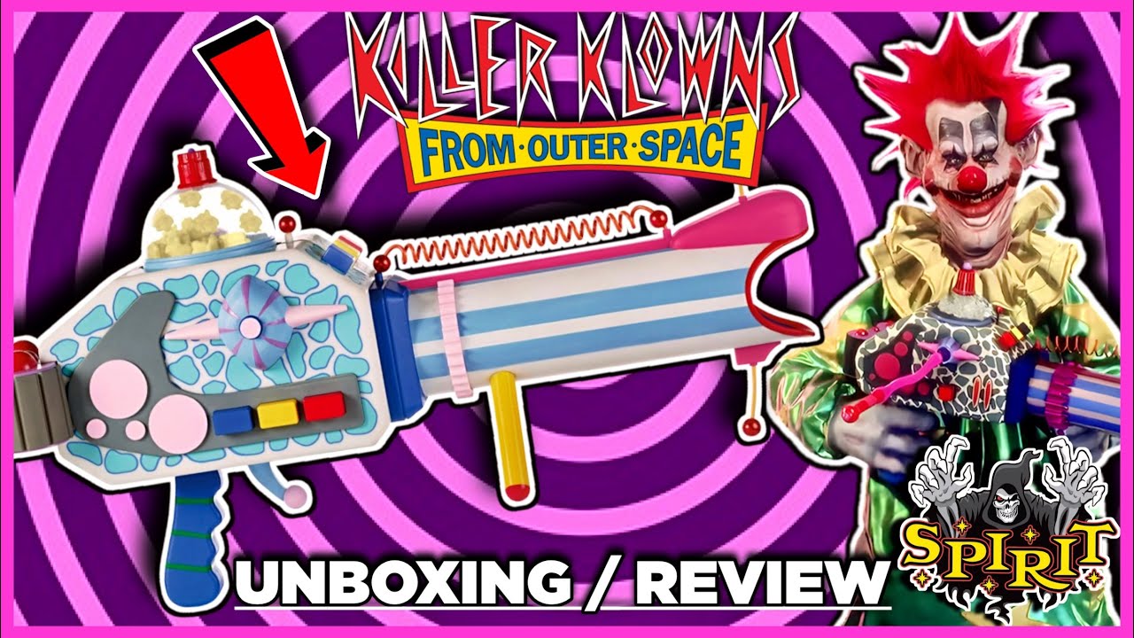 NEW Killer Klowns Popcorn Gun From Spirit Halloween 2023 UNBOXING ...