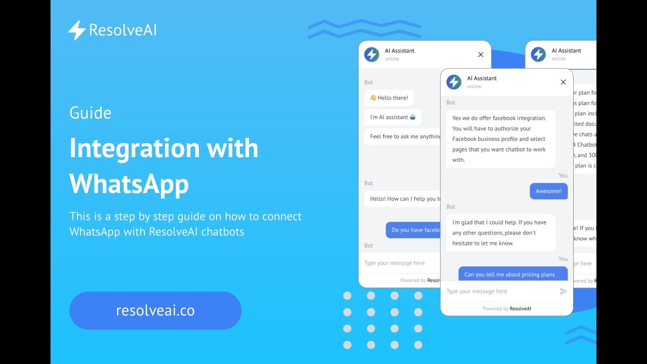 Connect WhatsApp with ResolveAI chatbots - YouTube