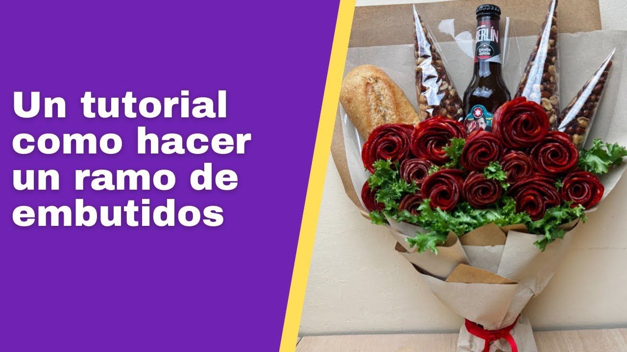 Como hacer un ramo vertical de embutidos - YouTube