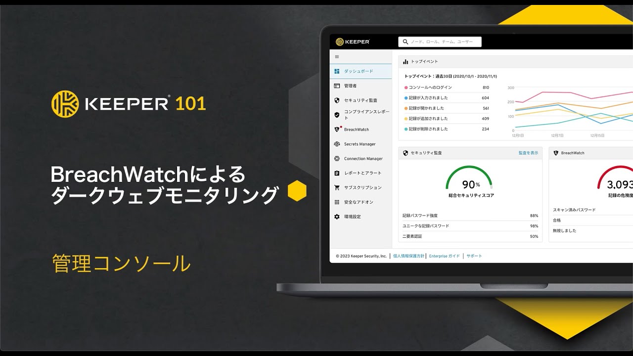 Keeper 基本操作編：BreachWatchを使用したダークウェブのモニタリング方法 - YouTube
