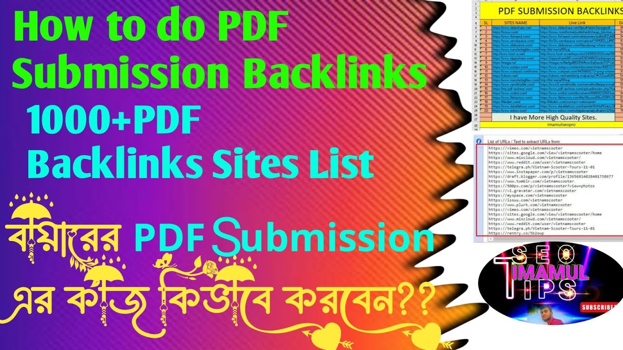 How to do PDF submission Backlinks in Bangla | How to Create PDF Submission | PDF/PPT - YouTube