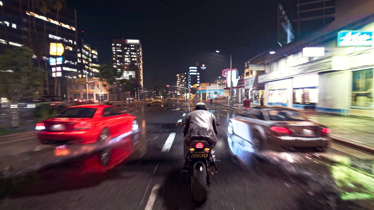 GTA 5 Remastered Night Mod With Realistic Graphics Ray Tracing Gameplay ...