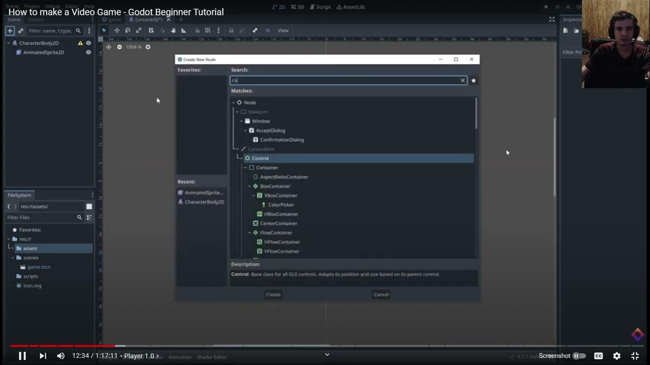 learning gamedev 07/22/2024 - YouTube