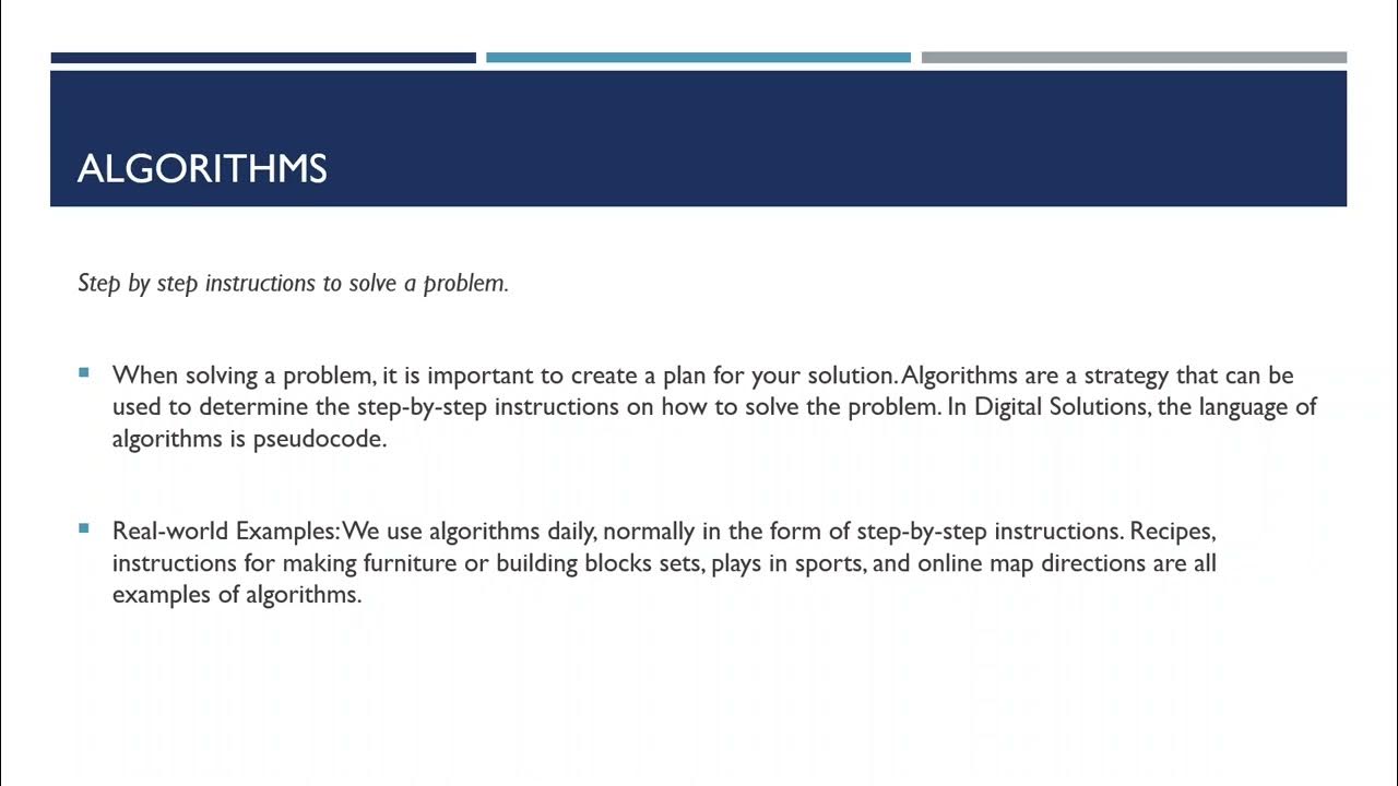 Computational Thinking - Algorithms - YouTube
